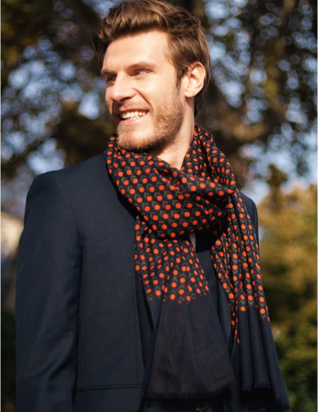 Chèche foulard homme, chic, coton bio