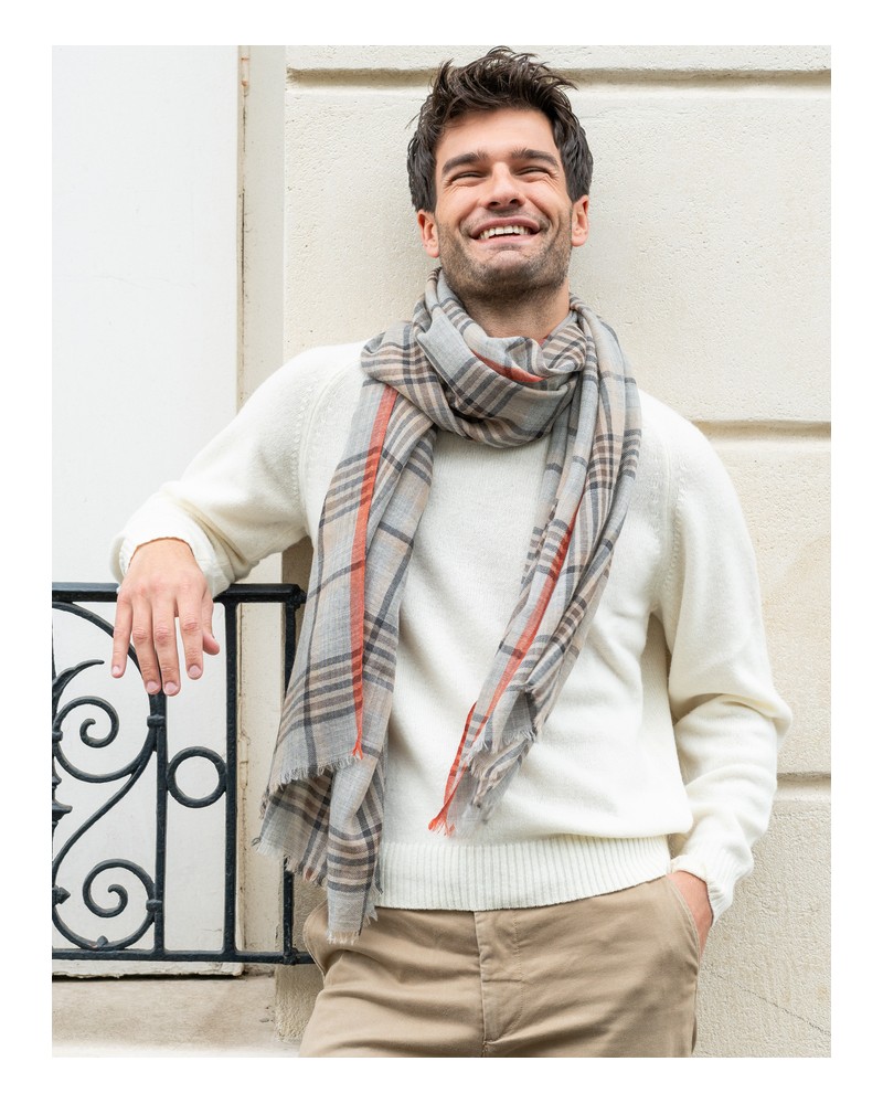 Chèches & Écharpes homme en laine, coton bio, lin | AV08 Paris