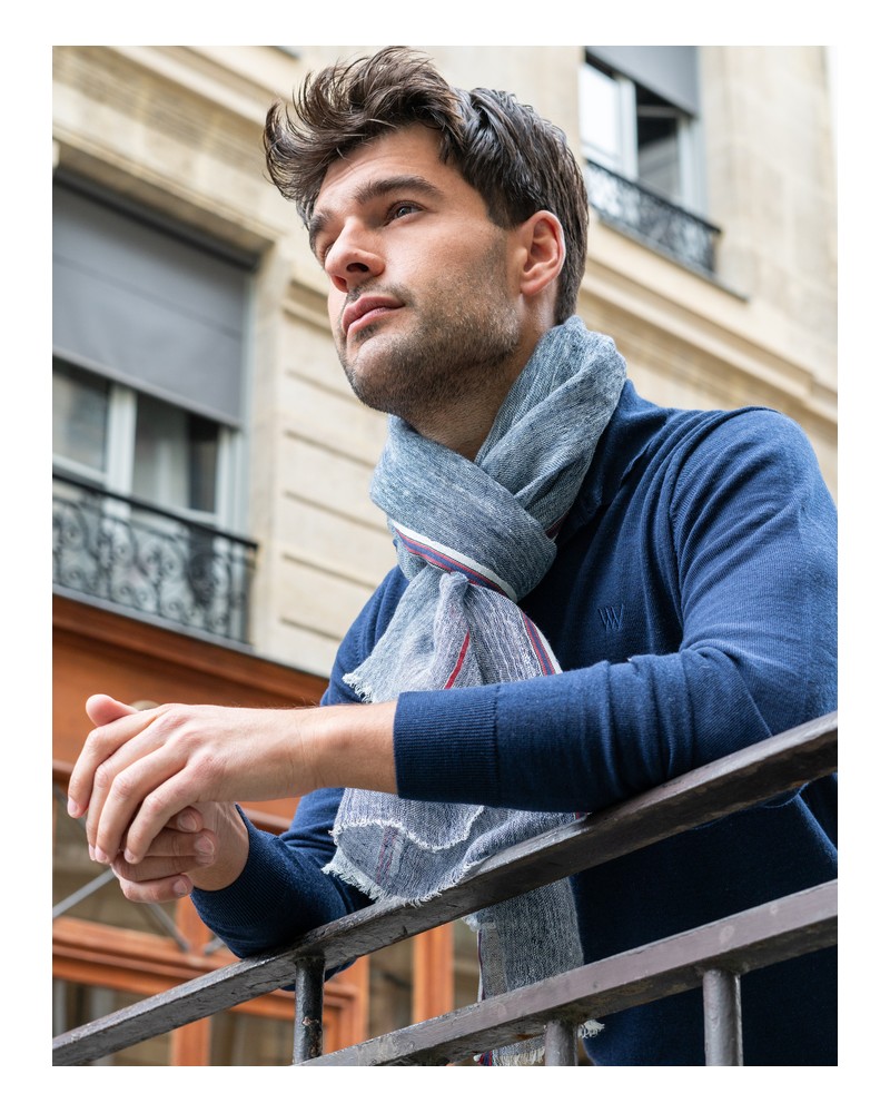 Chèche MAYA BAY – Lin Naturel & Élégance Intemporelle | AV08 Paris